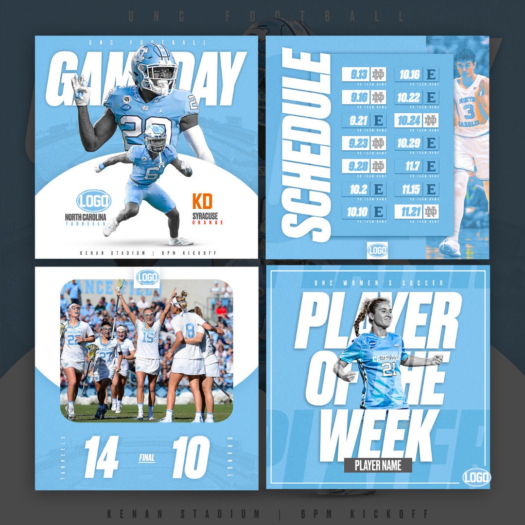Professional Photoshop Sports Social Media / Instagram Templates - Gam ...